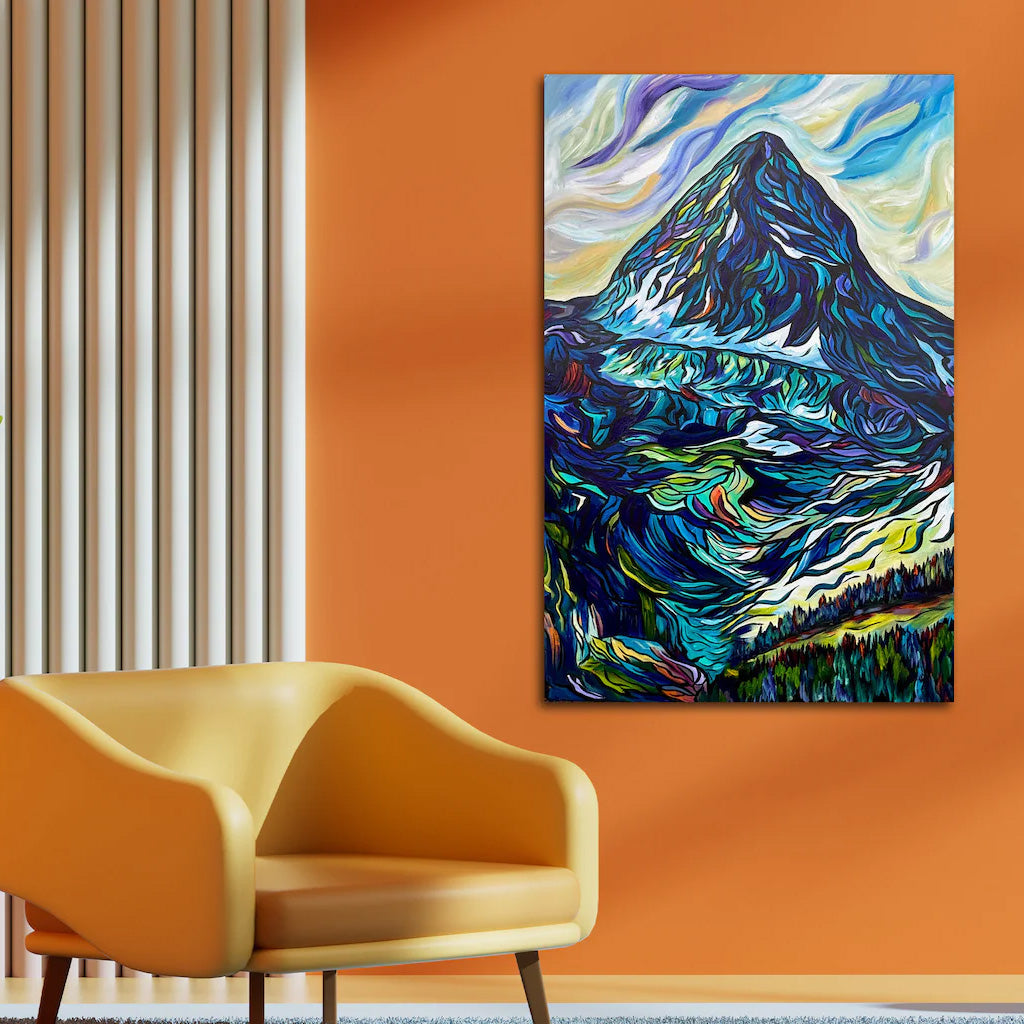 Original Painting of Mount Assiniboine, Canada's version of Italy's Ma ...